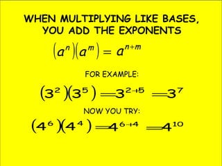 Rules of exponents | PPT | Physics | Science
