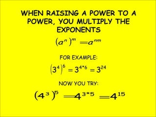 Rules of exponents | PPT | Physics | Science