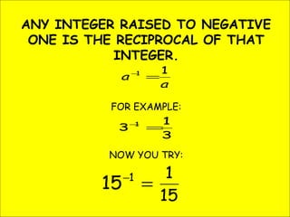 Rules of exponents | PPT | Physics | Science