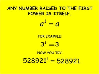 Rules of exponents | PPT