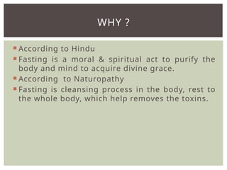 RULES and regulation of therapeutic fasting | PPTX