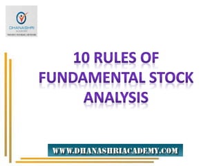 Rules of Fundamental Stock Analysis | PPT