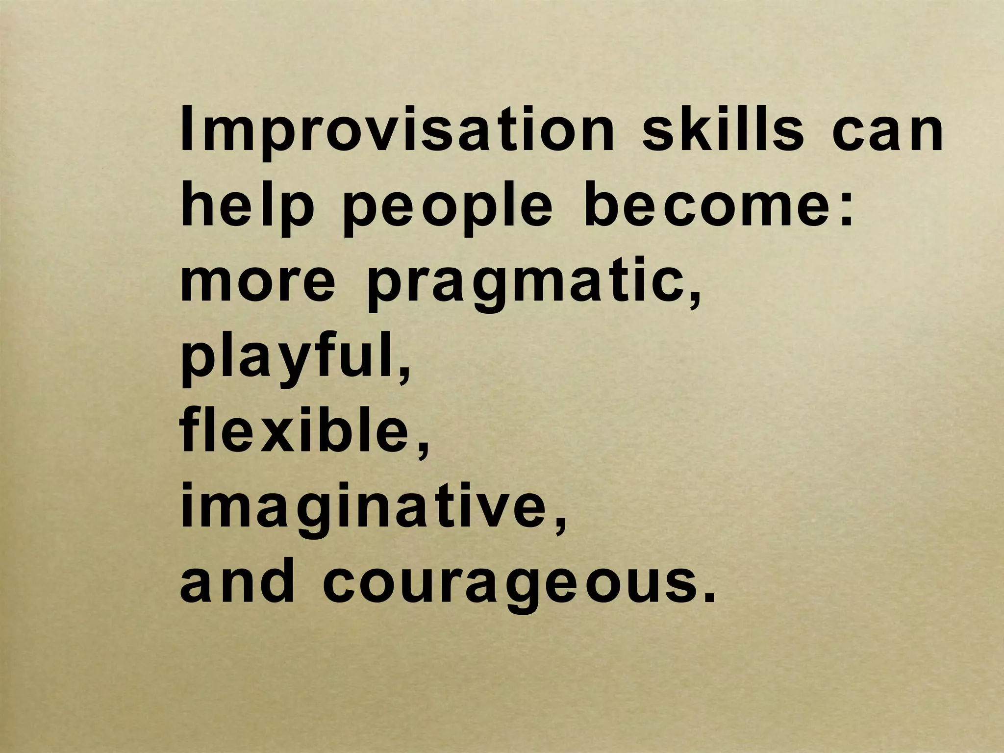 Rules of improvisation | PPT