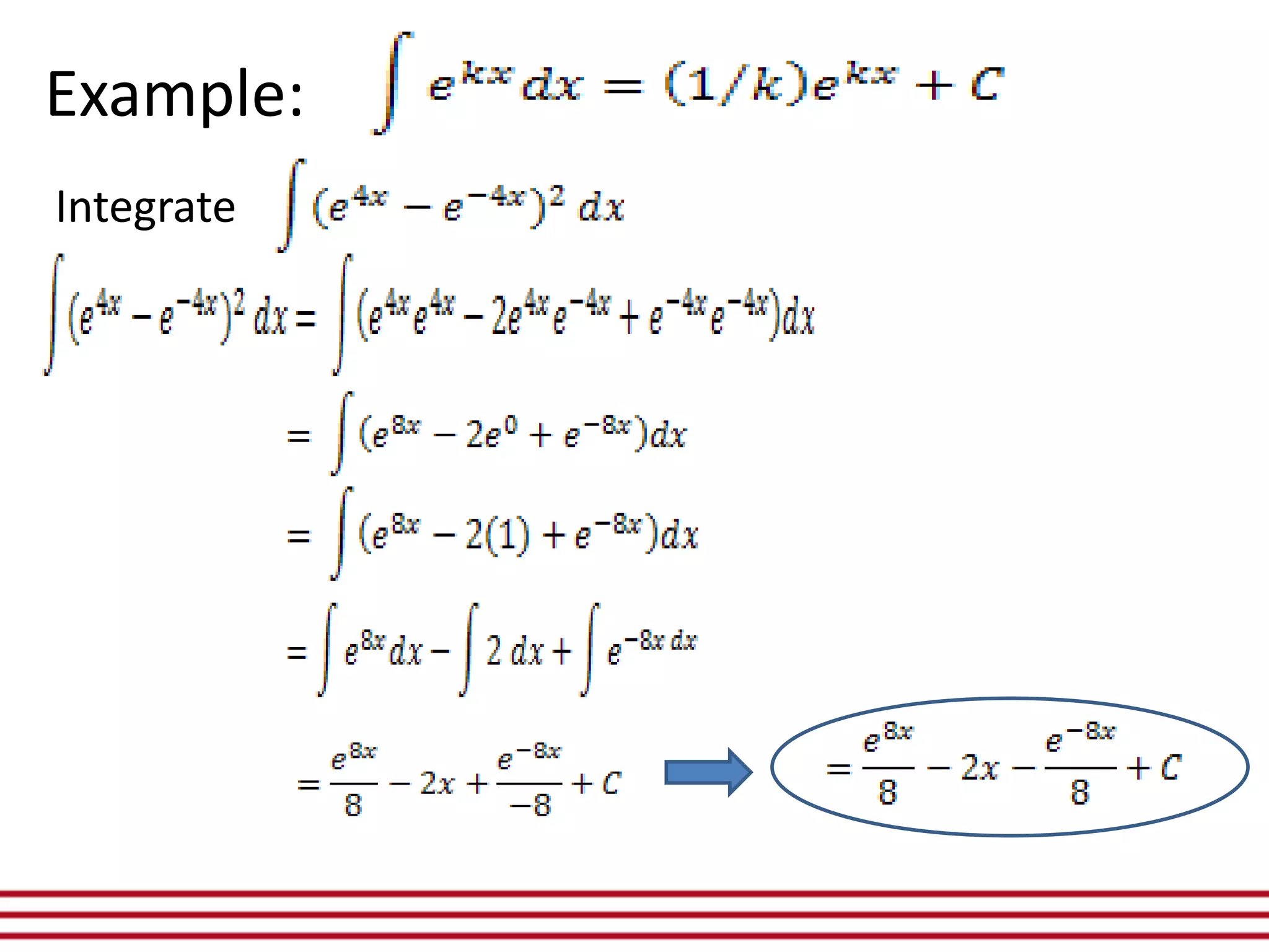 Rules of integration | PPTX