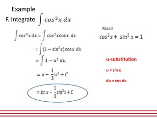 Rules of integration | PPT