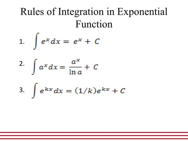 Rules of integration