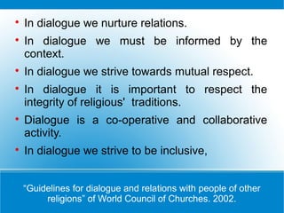 Various Rules of Interreligious Dialogue | PPT