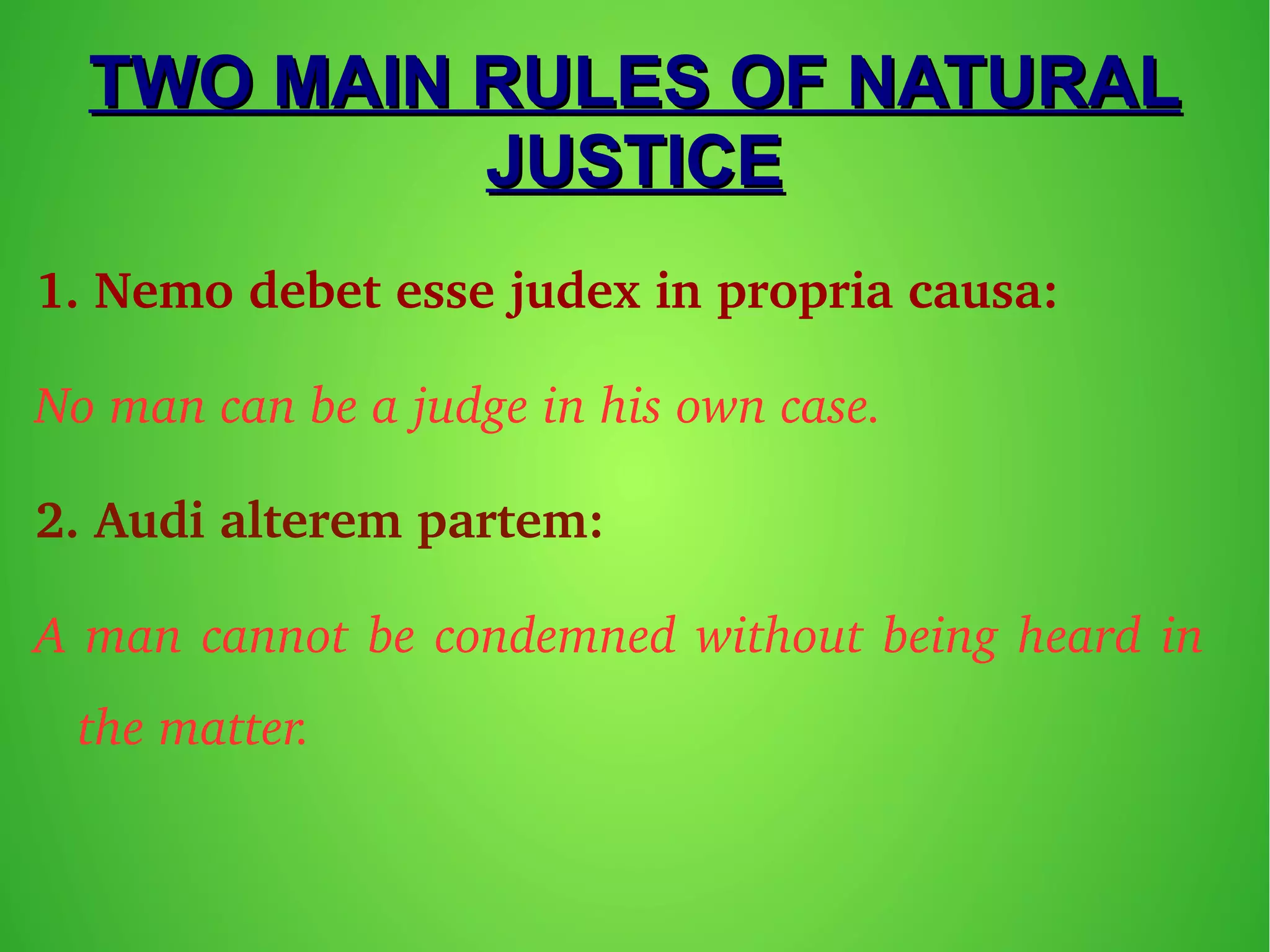 Rules of natural justice | PPT