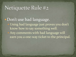 Rules of netiquette | PPT