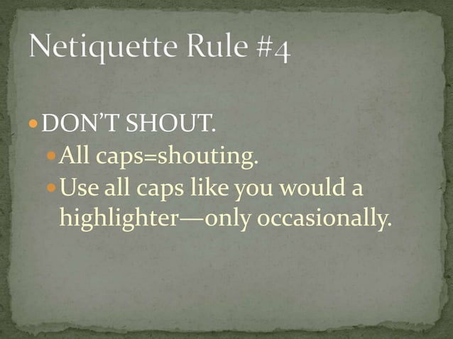 Rules of netiquette | PPT