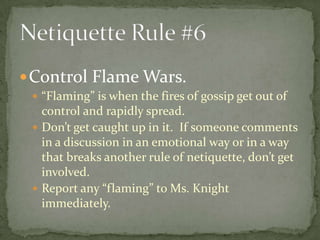 Rules of netiquette | PPT