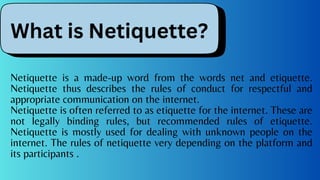Rules of Netiquette | PDF