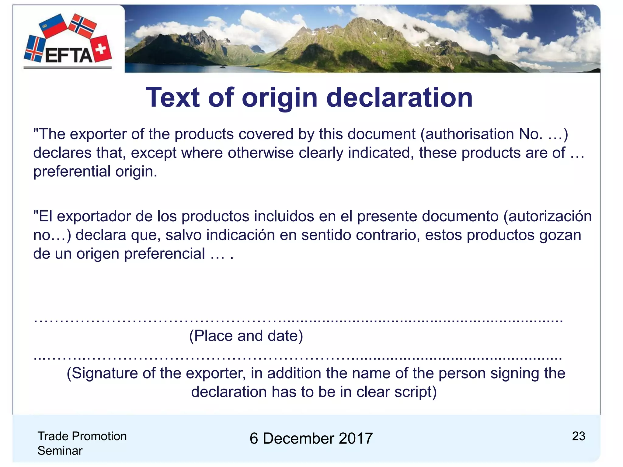 Efta Colombia - Rules of origin and customs | PDF | Commodities | Economy