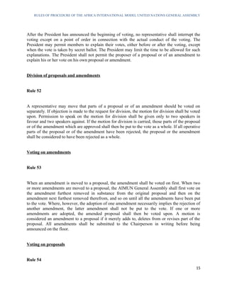 Rules Of Procedure For Aimun | DOC