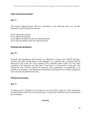 Rules Of Procedure For Aimun | DOC