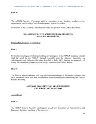 Rules Of Procedure For Aimun | DOC
