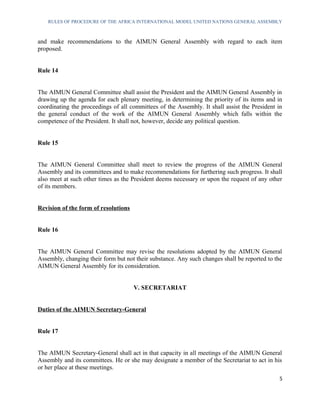 Rules Of Procedure For Aimun | DOC