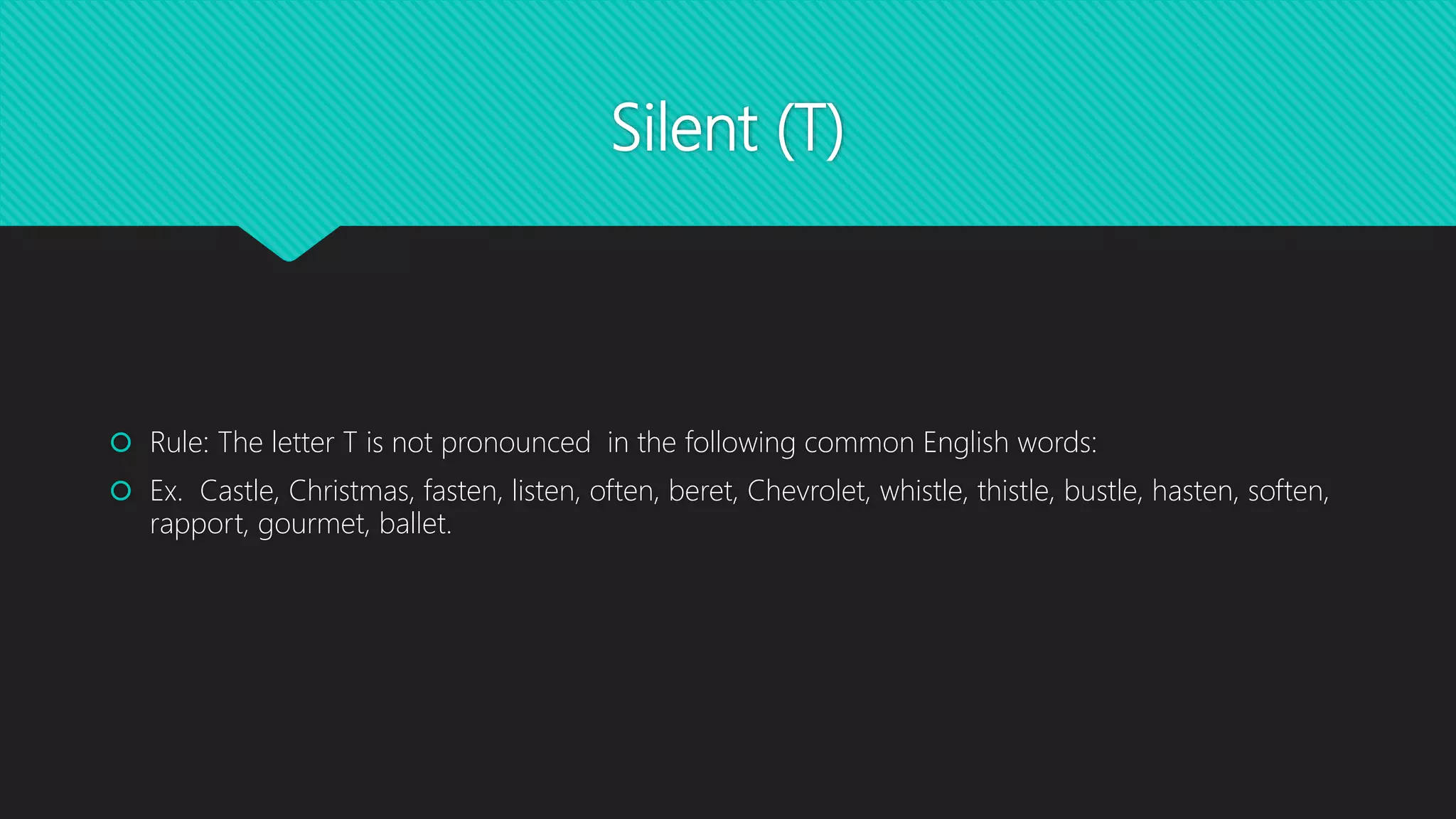 Rules of pronouncing Silent Letter | PPTX