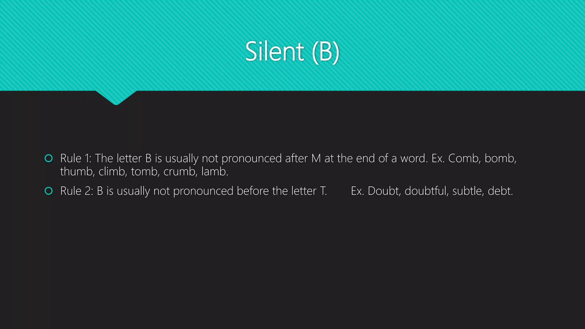 Rules of pronouncing Silent Letter | PPTX
