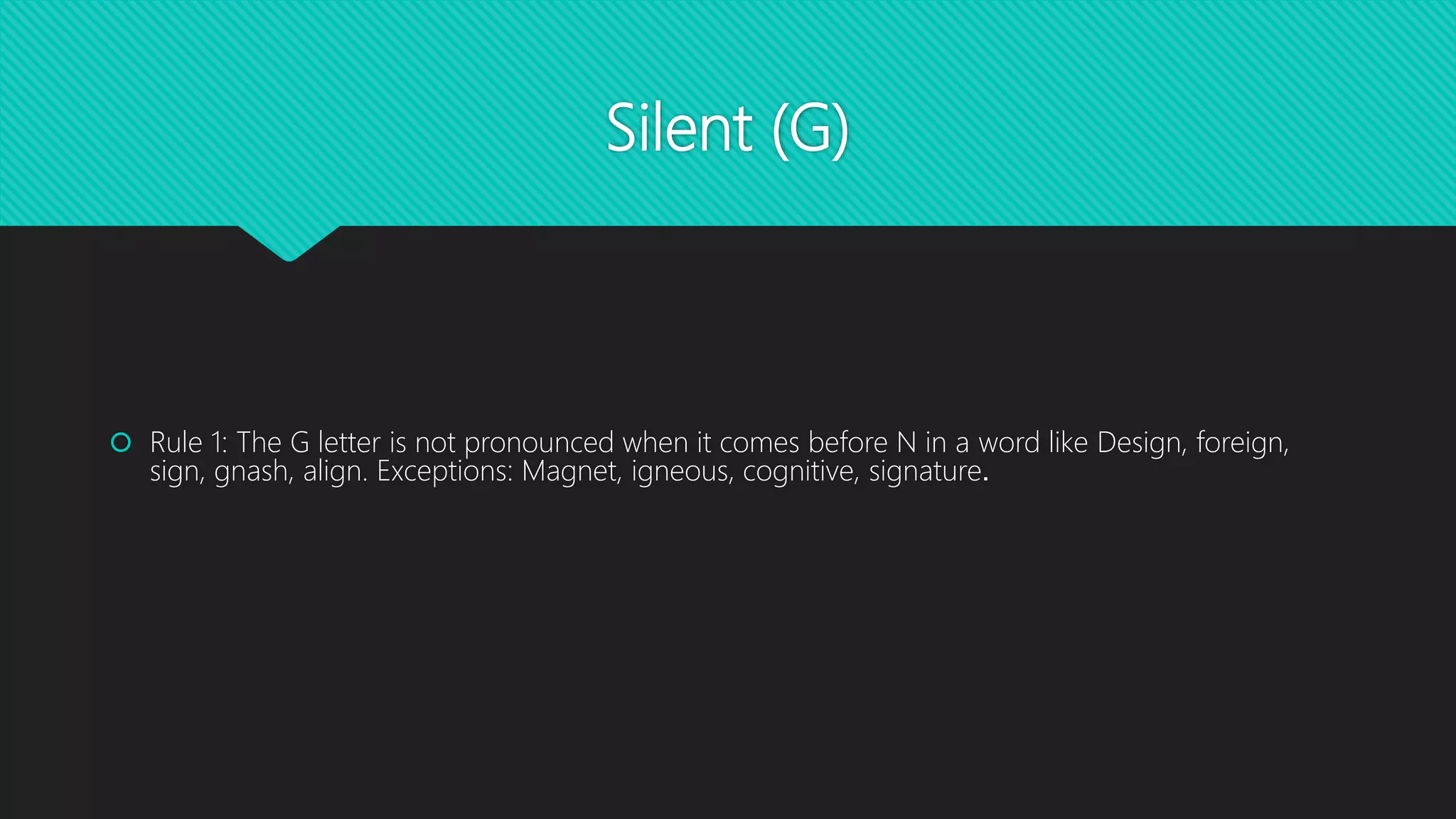 Rules of pronouncing Silent Letter | PPTX