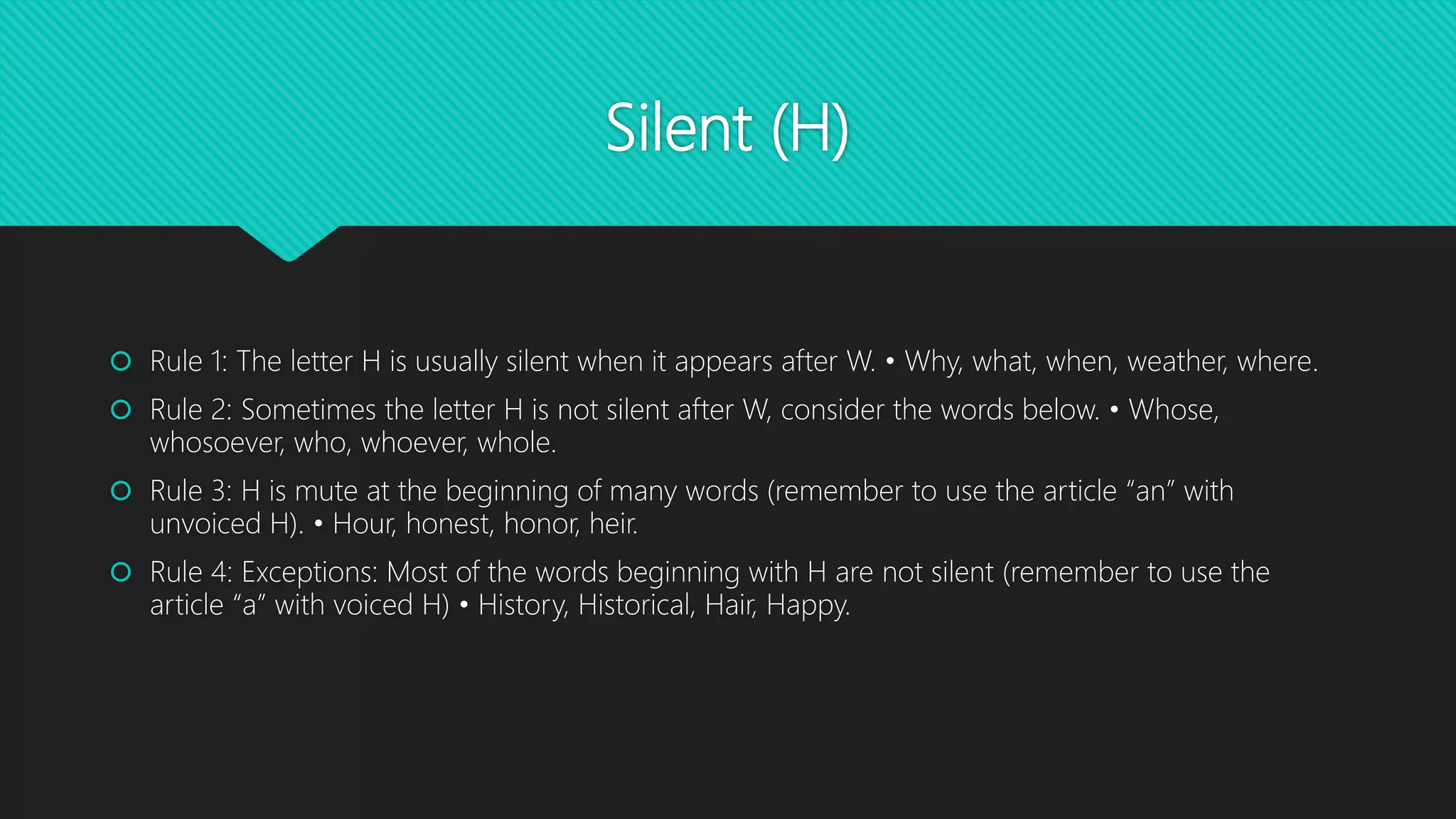 Rules of pronouncing Silent Letter | PPTX