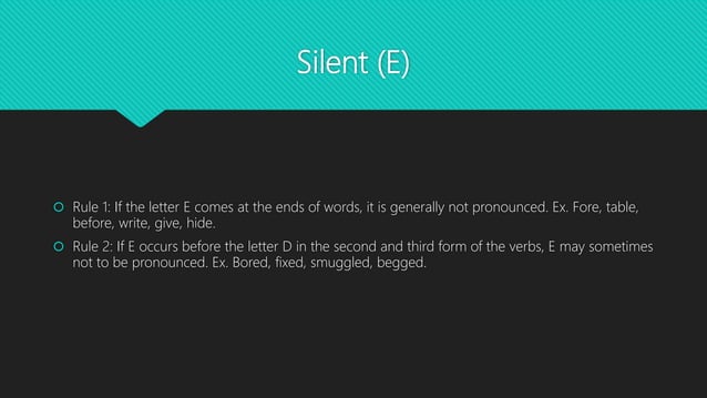Rules of pronouncing Silent Letter | PPTX