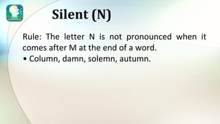 Rules of Silent Letter | PPT