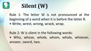 Rules of Silent Letter | PPT