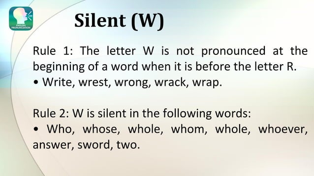 Rules of Silent Letter | PPT