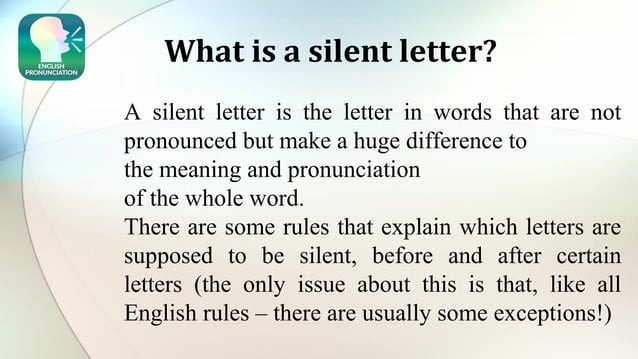 Rules of Silent Letter | PPT