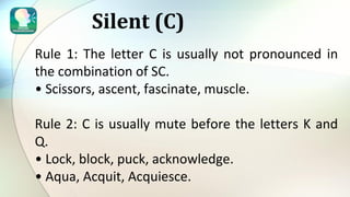 Rules of Silent Letter | PPT