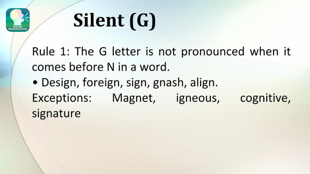 Rules of Silent Letter | PPT