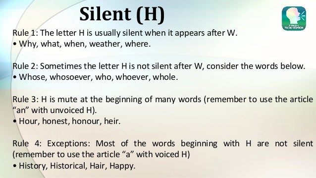 Rules of Silent Letter