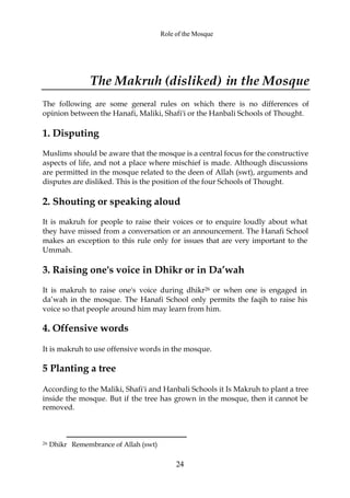 Rules of the construction of Masjids -Shaikh Omar Bakri Muhammad | PDF