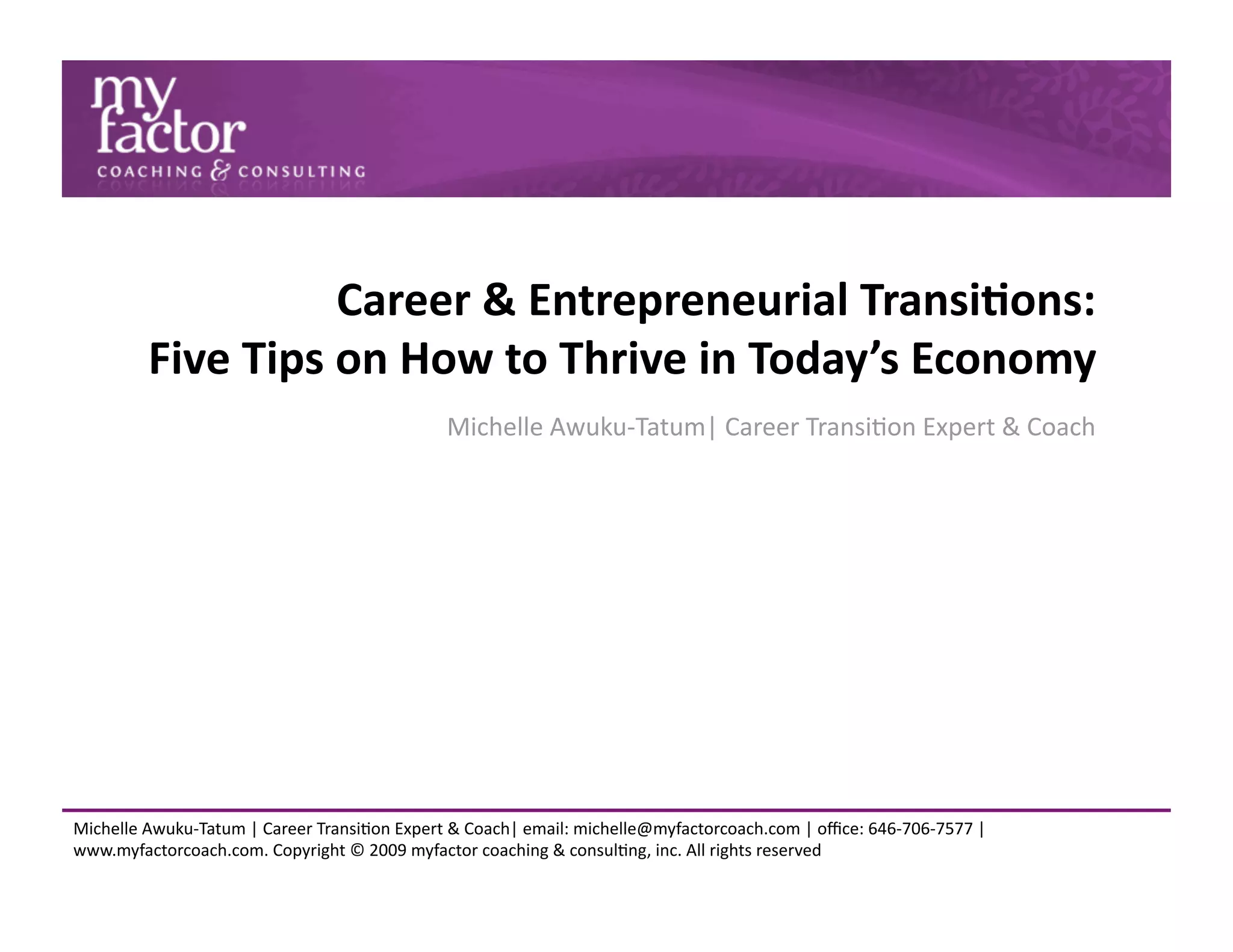 Five Tips to Thrive in an Unpredictable Market | PPT