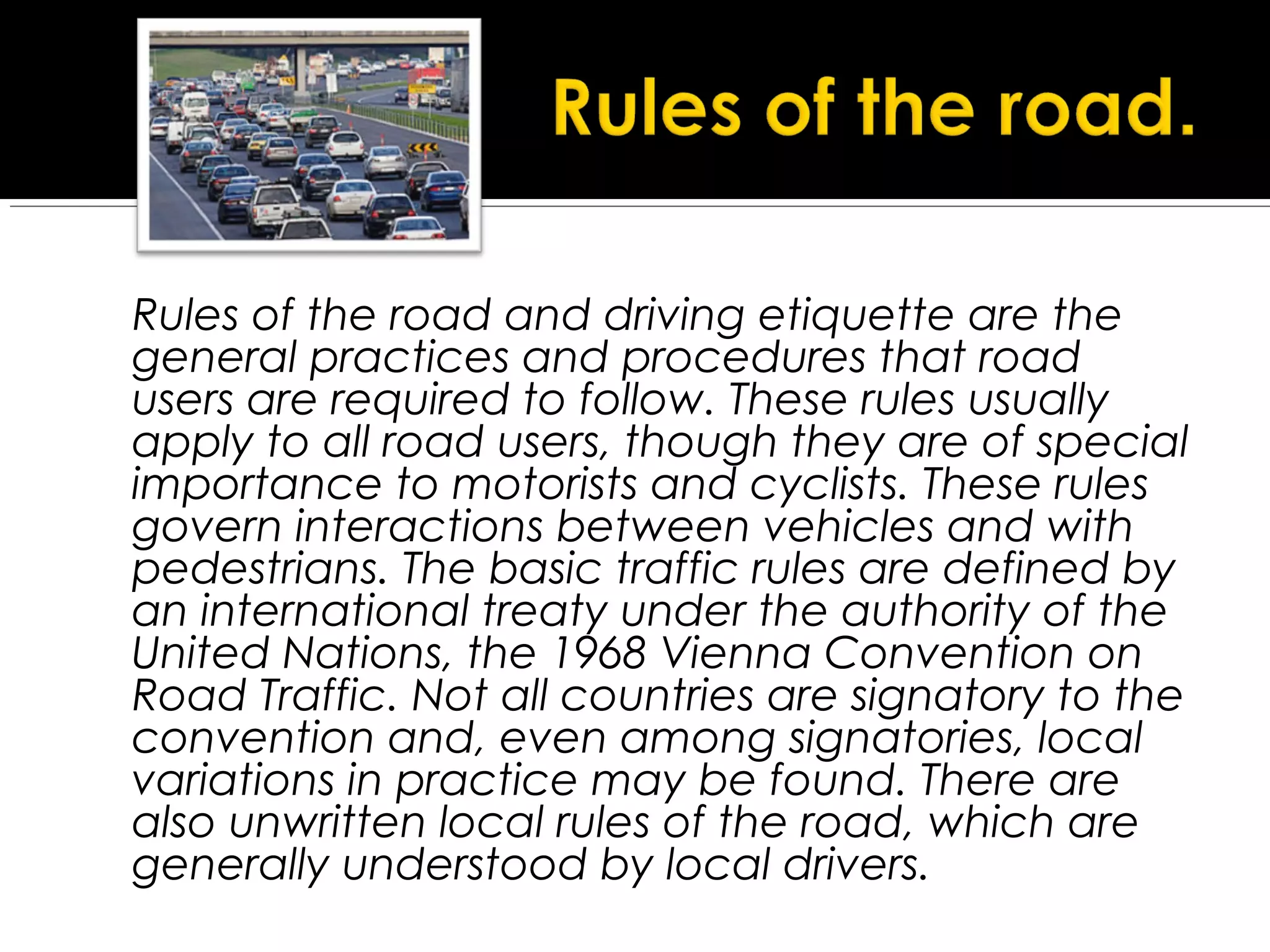 Rules of the road | PPT