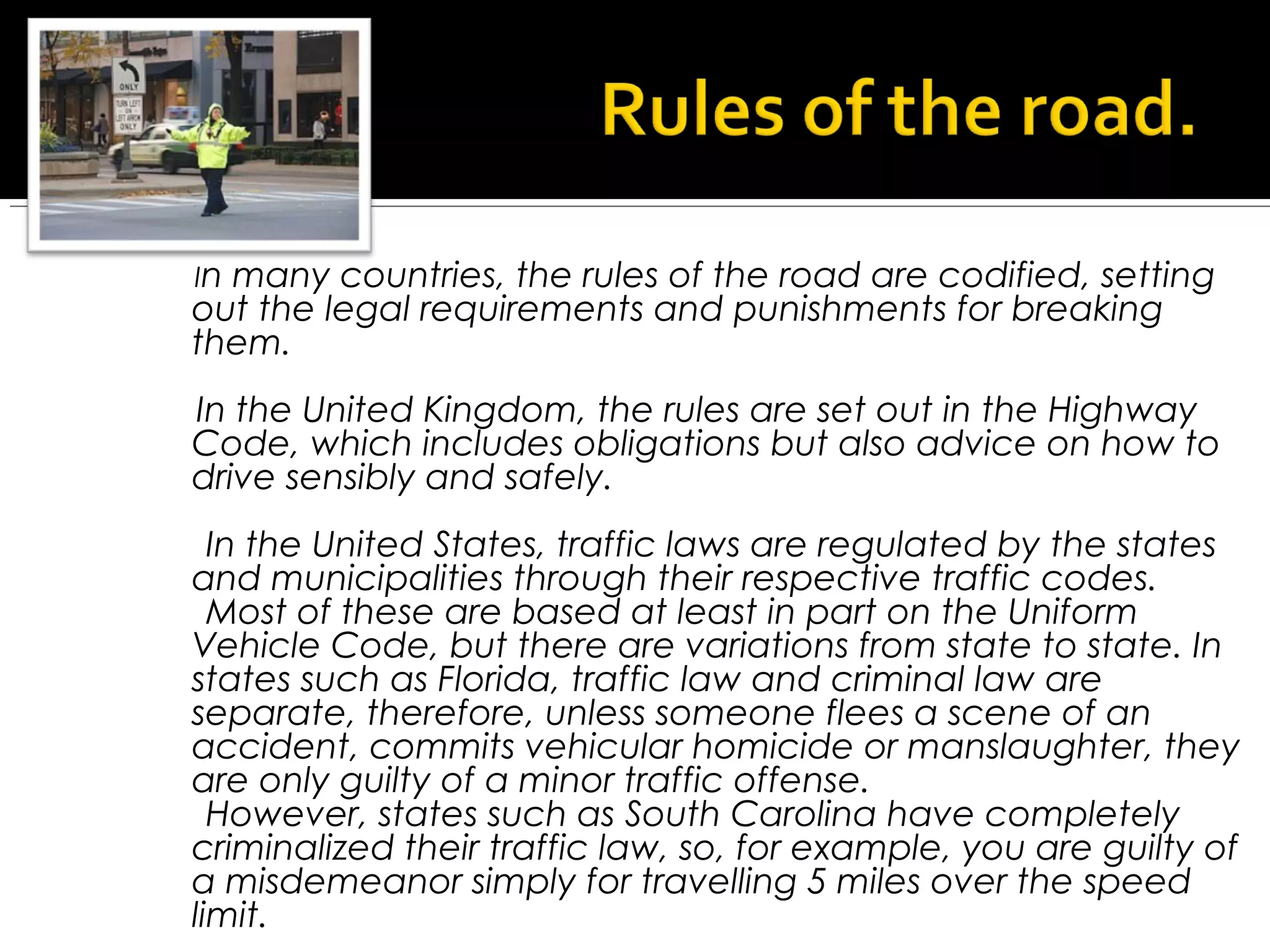 Rules of the road | PPT