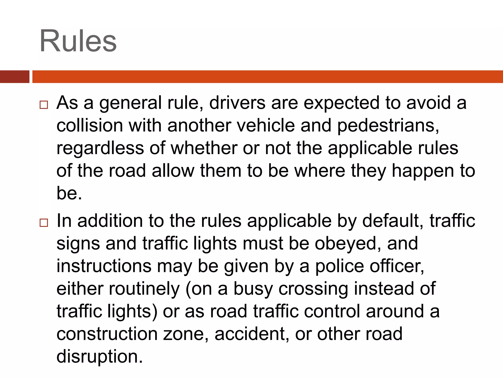 Rules of the road | PPTX