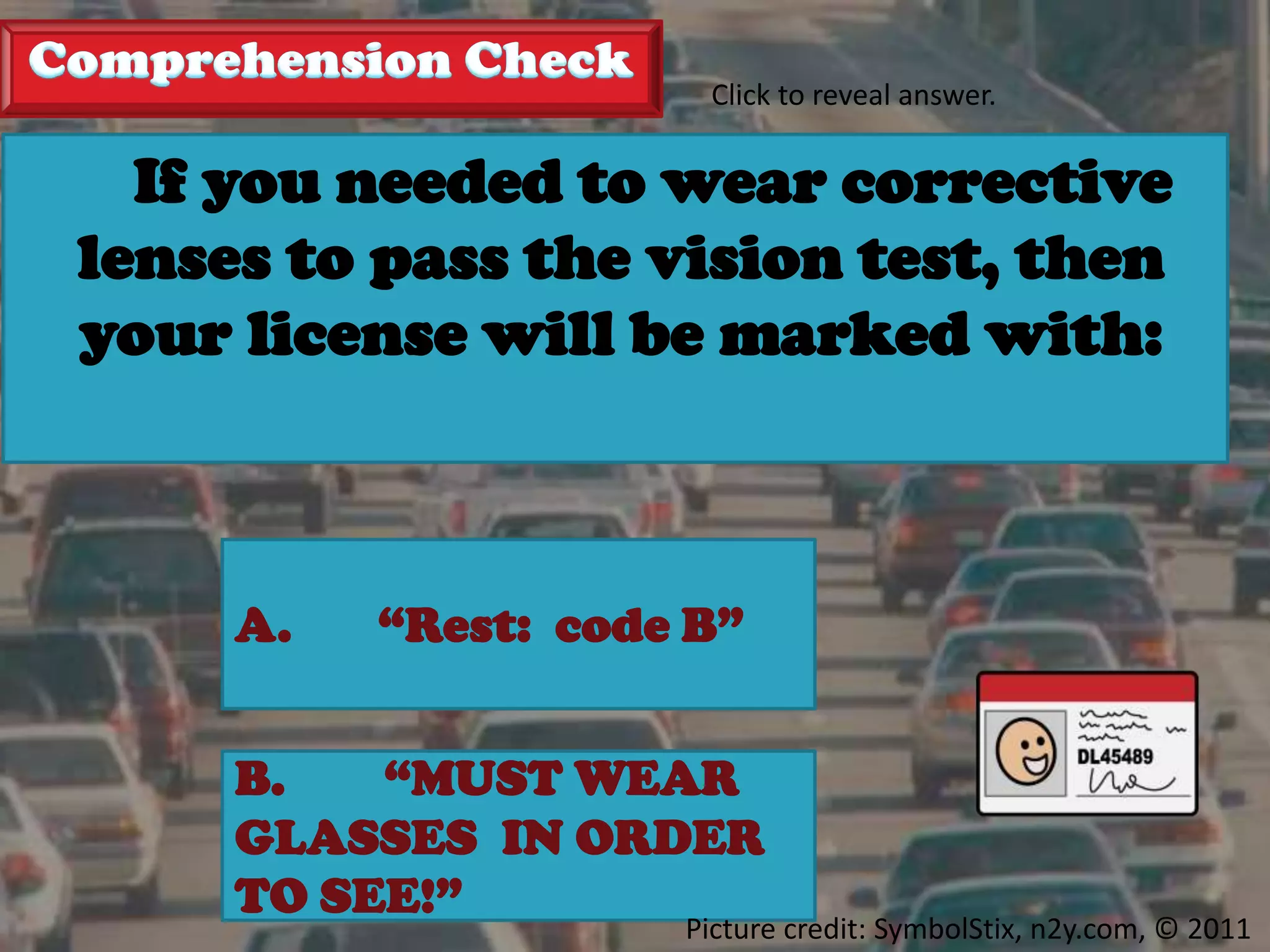 Rules of the road vision test presentation | PPTX
