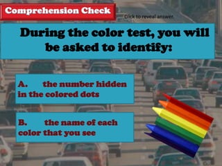Rules of the road vision test presentation | PPTX