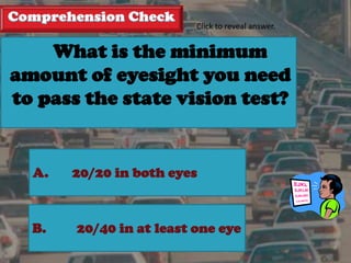 Rules of the road vision test presentation | PPTX
