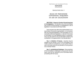 Rules of the Senate - Philippines | PDF