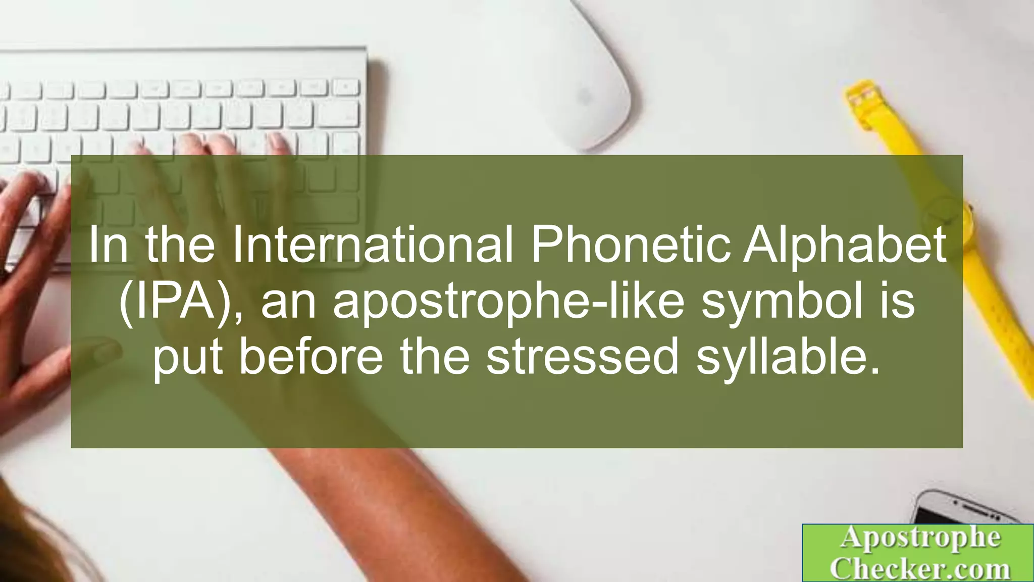 Using Apostrophe in Different Countries | PPTX