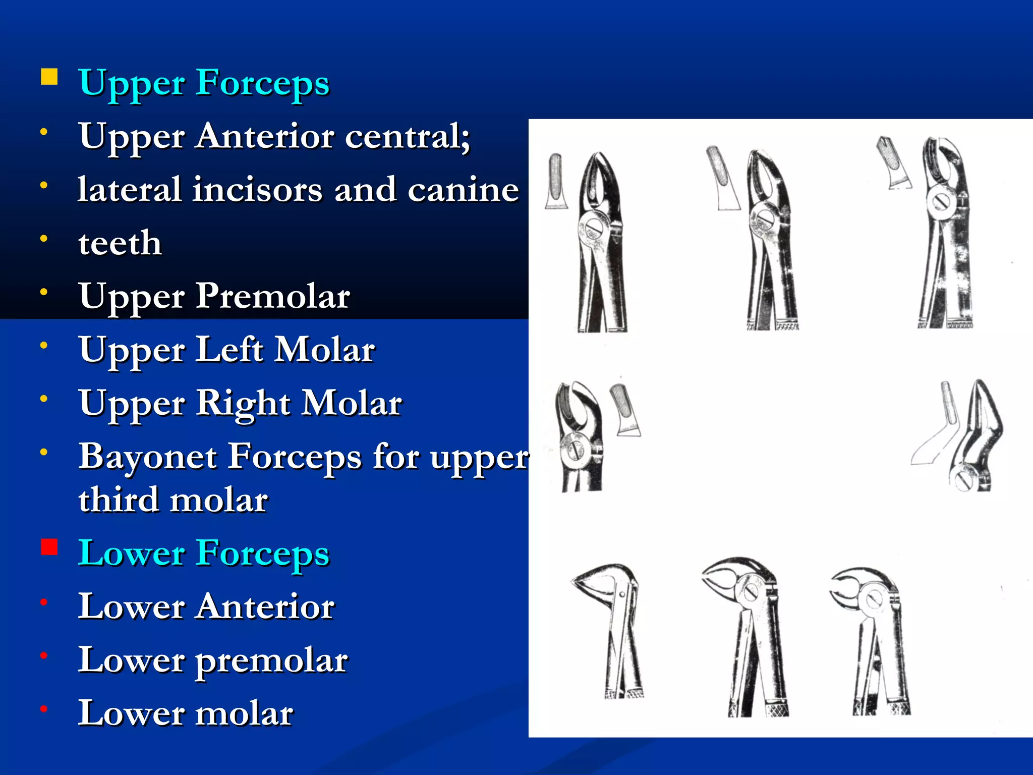 Rules of using dental forceps & elevator | PPT