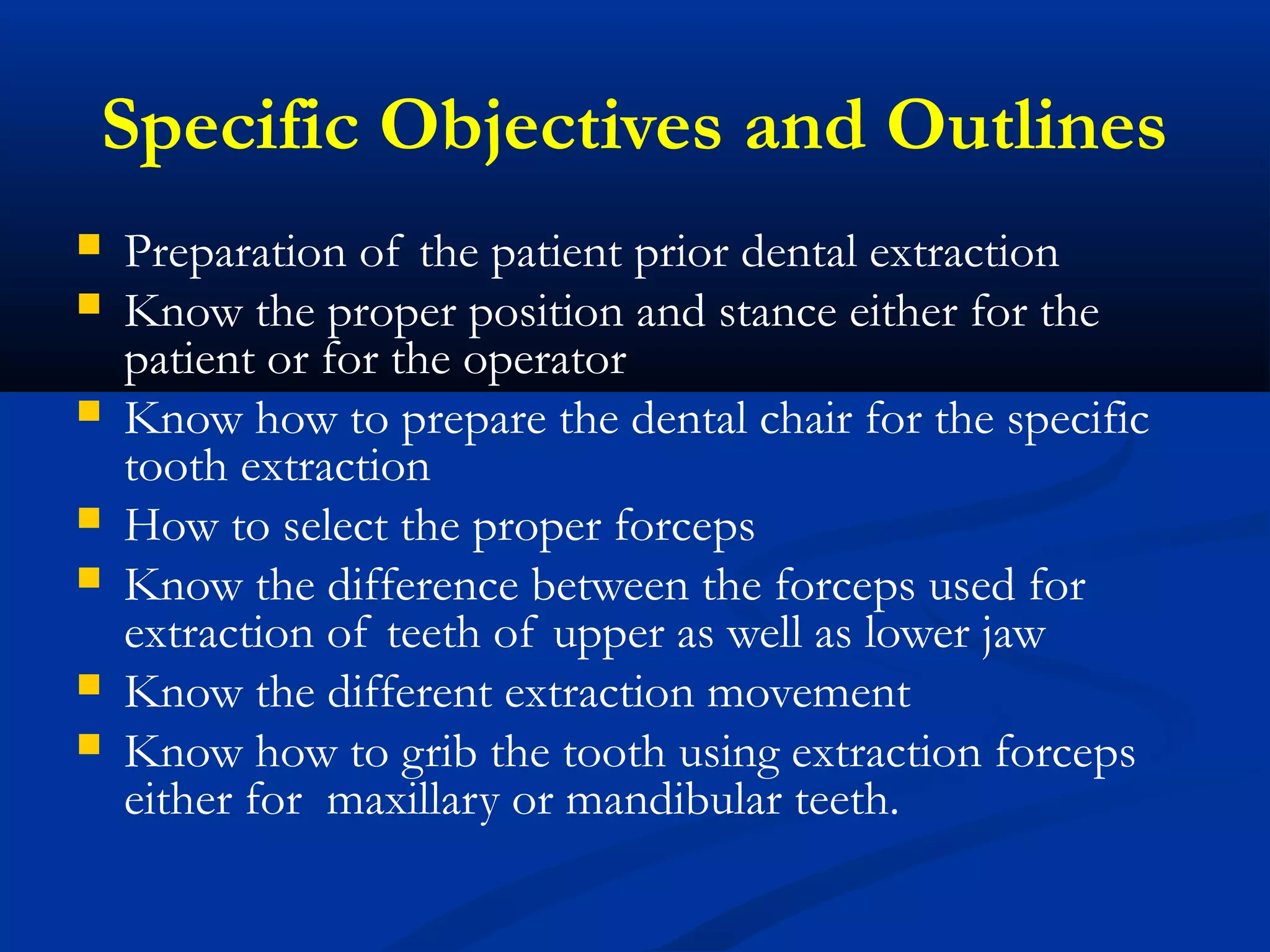 Rules of using dental forceps & elevator | PPT