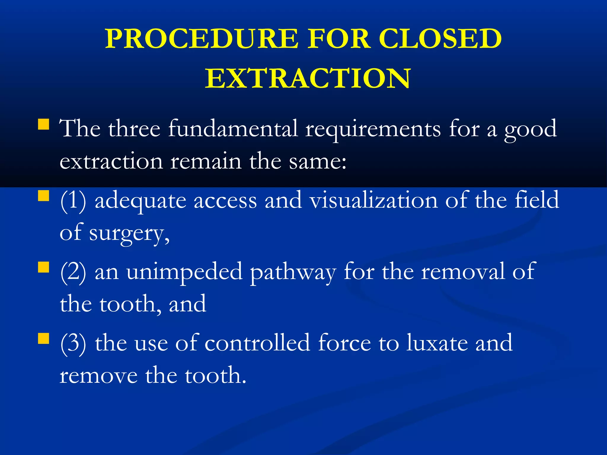 Rules of using dental forceps & elevator | PPT