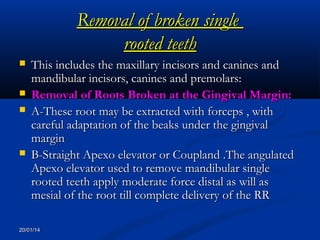Rules of using dental forceps & elevator | PPT