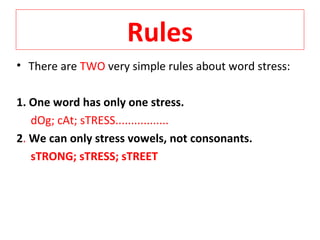 Rules of word stress in english | PPT