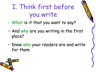 Rules on Clear and Effective Writing | PPT