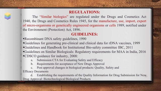 CDSCO Biologicals - Rules, Regulations, Guidelines and Standards for ...